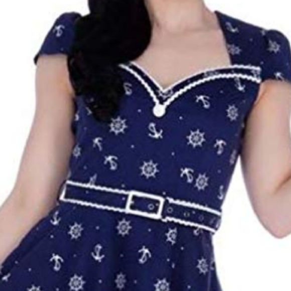 Voodoo Vixen | Dresses | Voodoo Vixen Joni Navy Blue Nautical ...